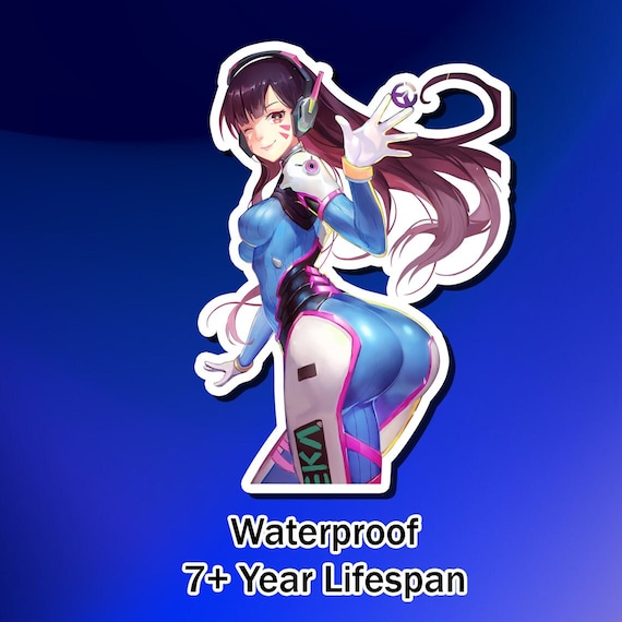 Overwatch D Va Lewd Ecchi Anime Waifu Sticker Waterproof Etsy Israel