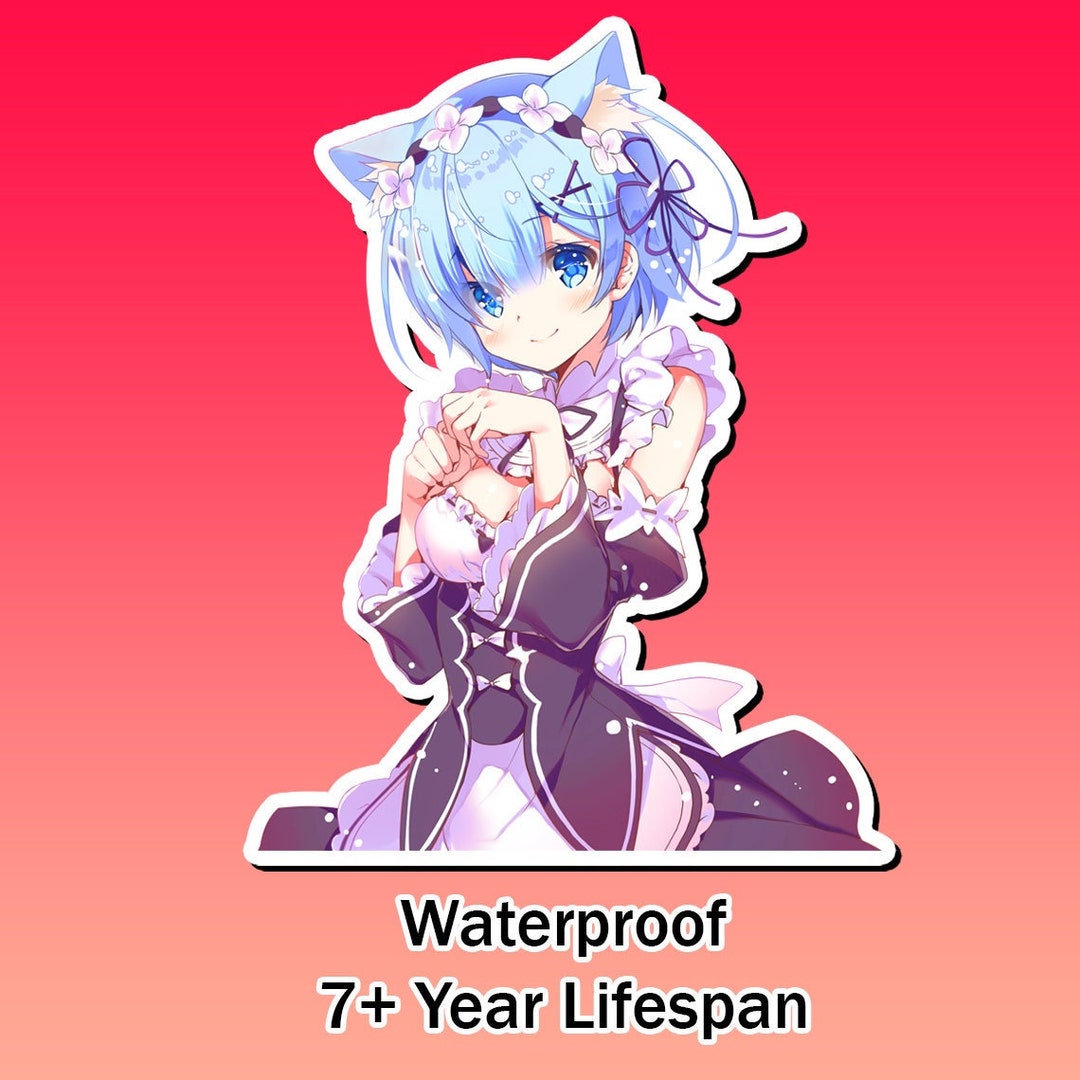 Lewd Ecchi Anime Waifu Sticker | Waterproof | Vinyl | Holographic ...