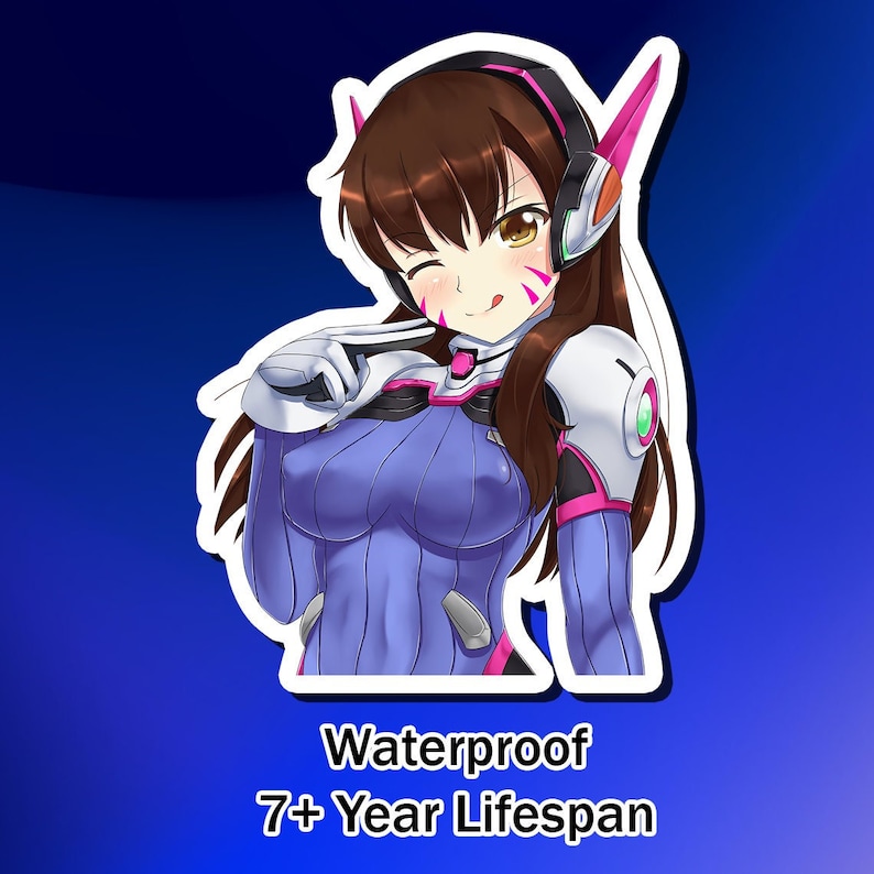 Overwatch D.va Lewd Ecchi Anime Waifu Sticker Waterproof - Etsy Canada