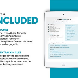 Hypno Birth Guide With Tracks and Cues - Instant Download - Editable ...