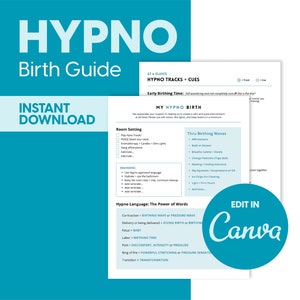 Hypno Birth Guide With Tracks and Cues - Instant Download - Editable ...