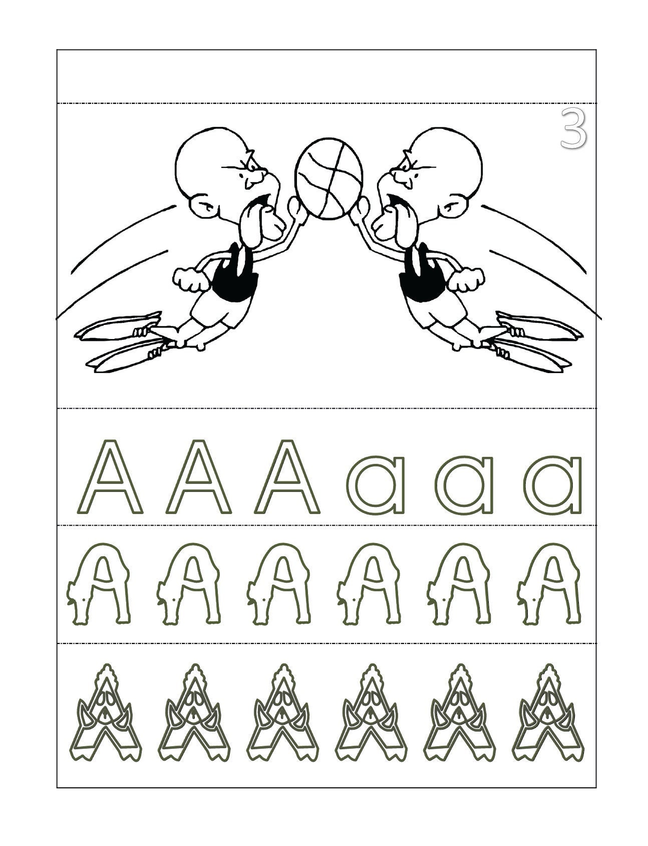 Children's Basketball Themed Alphabet Coloring Book - Etsy