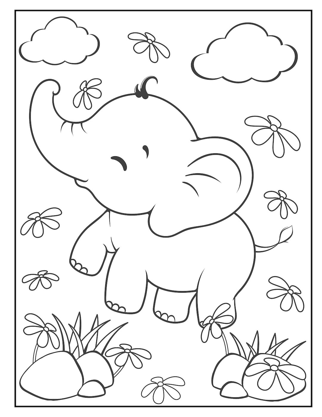 Children's Animal Themed Coloring Book - Etsy