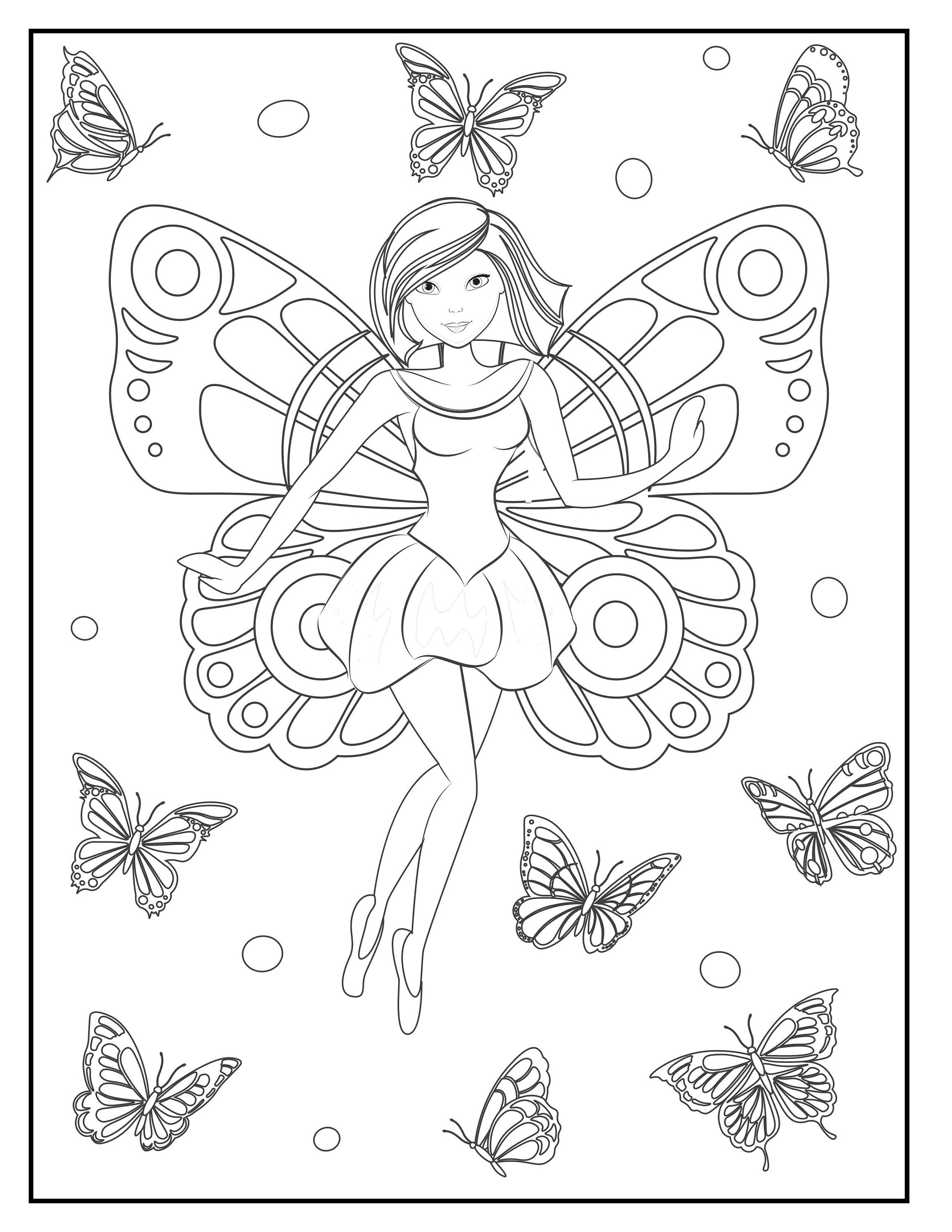 Fairy Themed Coloring Book - Etsy