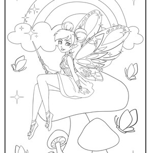 Fairy Themed Coloring Book - Etsy