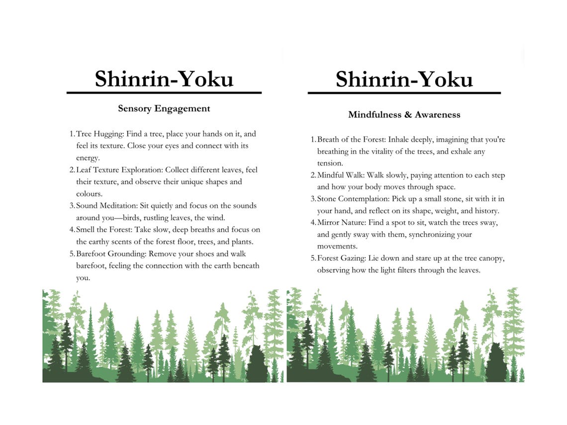 Shinrin-yoku Forest Bathing | Therapeutic Woodland Activity Cards ...