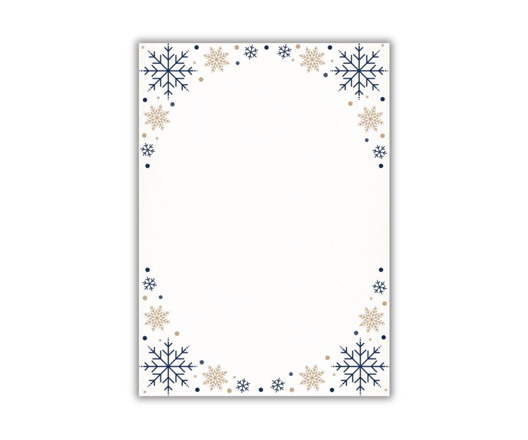 Festive Christmas Page Border | A4 Digital Download | Holiday-themed ...