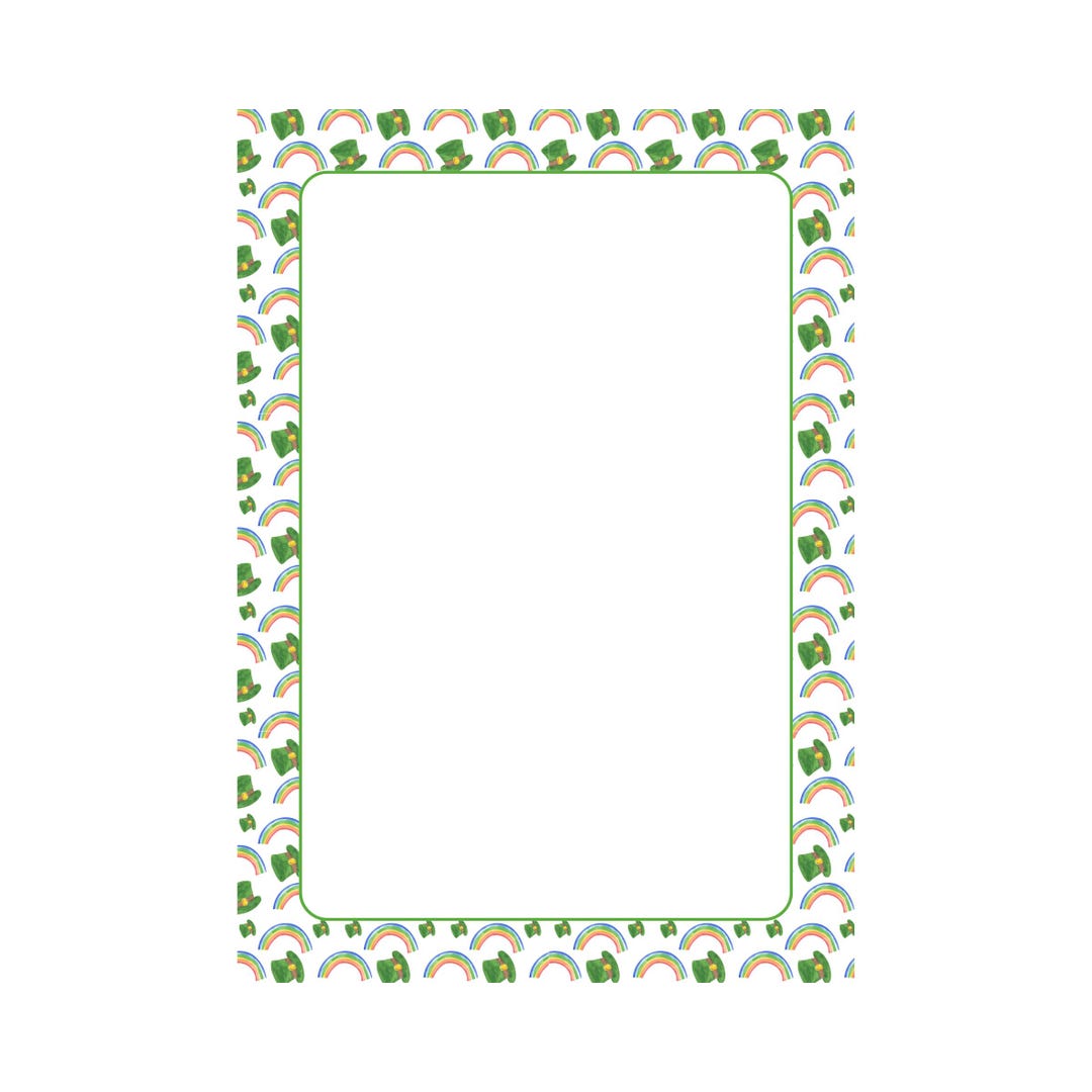 Shamrock Border: St Patrick's Day Printable Frame (A4 PDF) - Etsy