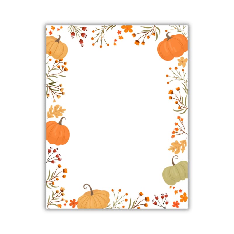 Autumn Pumpkin Boarder Clipart - Etsy