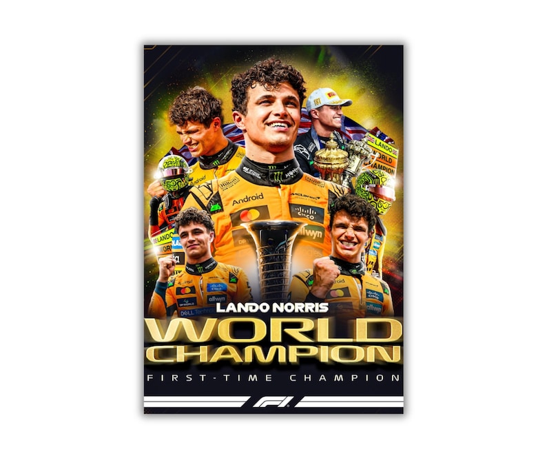 Lando Norris World Champion Art Print: Mclaren F1 Poster (digital ...