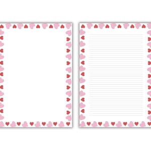 Valentine’s Day A4 Page Border Printable | Romantic Love PDF Frame for ...