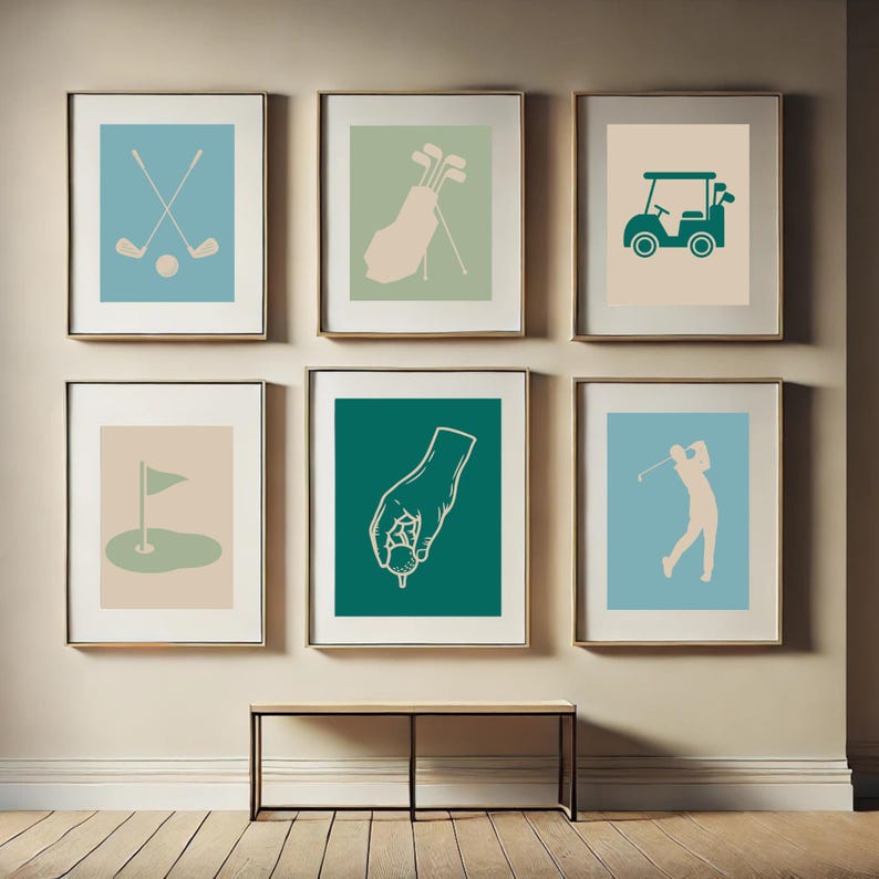Retro Golf Art Prints: Vintage Man Cave Decor (digital Download) - Etsy