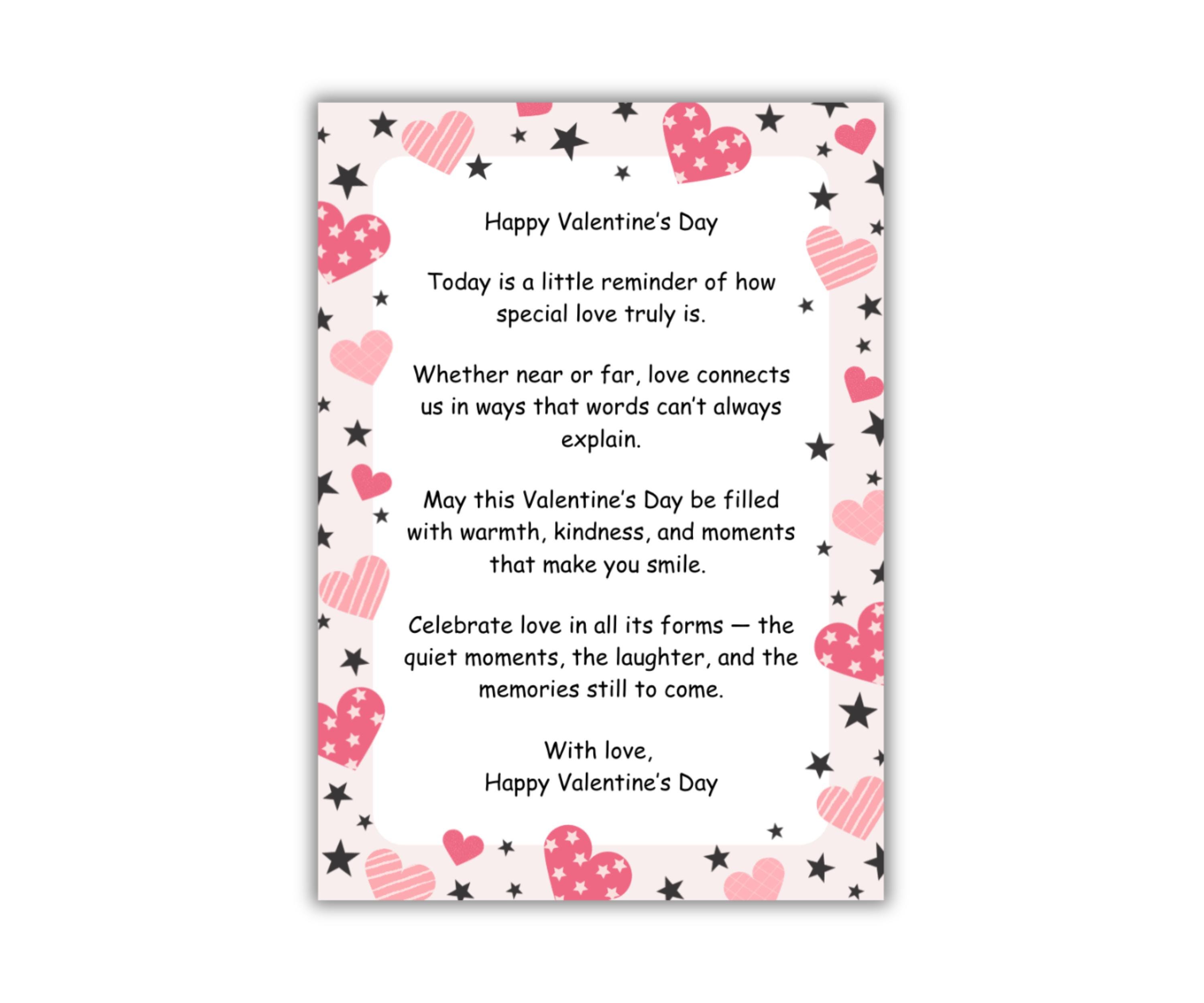 Valentine’s Day A4 Page Border Printable | Romantic Love PDF Frame for ...