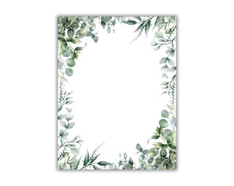 Lily of the Valley Floral A4 Printable | Vintage Flower Page Border ...