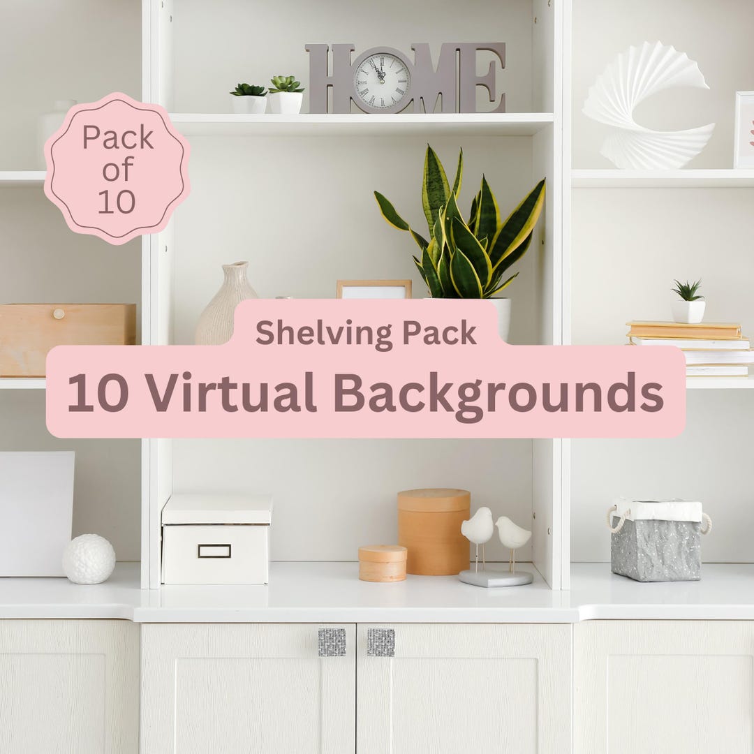 10 PNG Virtual Shelving Backgrounds | Zoom Video Call Backdrops ...