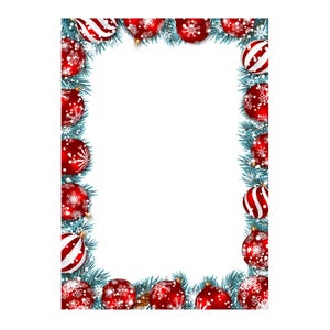Christmas Page Border: Holiday Stationery Templates (A4 Digital ...