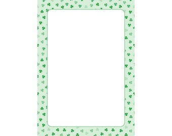 Shamrock St Patrick's Day Border: Irish Printable Frame (A4 PDF) - Etsy