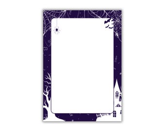 Halloween Page Border PDF | Printable Writing Paper | Spooky Stationery ...