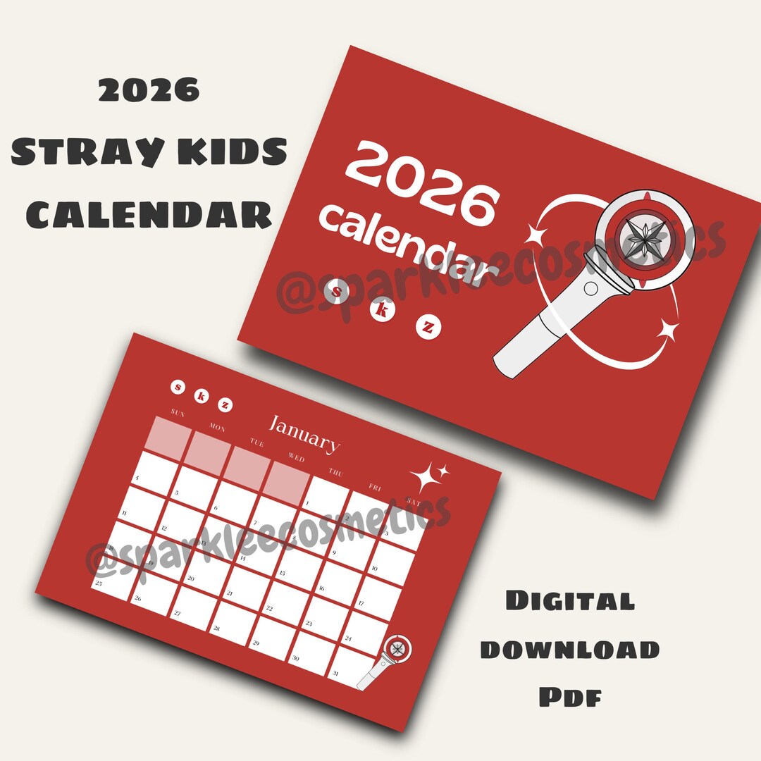 STRAY KIDS CALENDAR 2026 Instant Download - Etsy