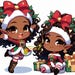 12 Chibi African American Elf Clipart – Cute Christmas Character ...