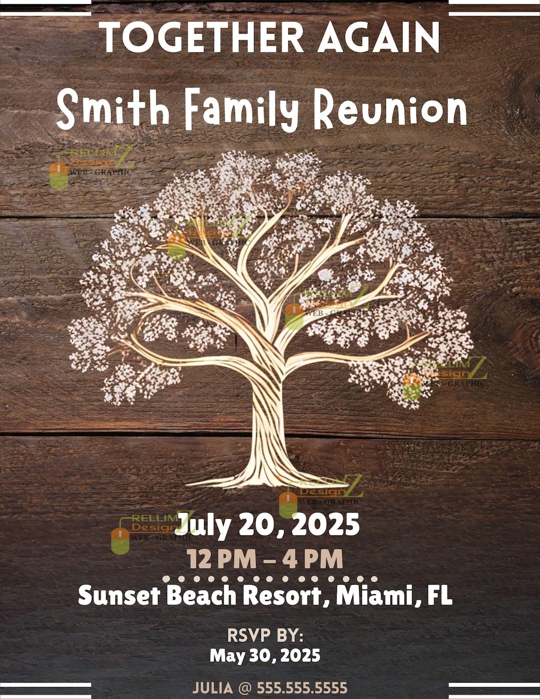 6 Editable Family Reunion Invitation Flyer Templates—customizable ...