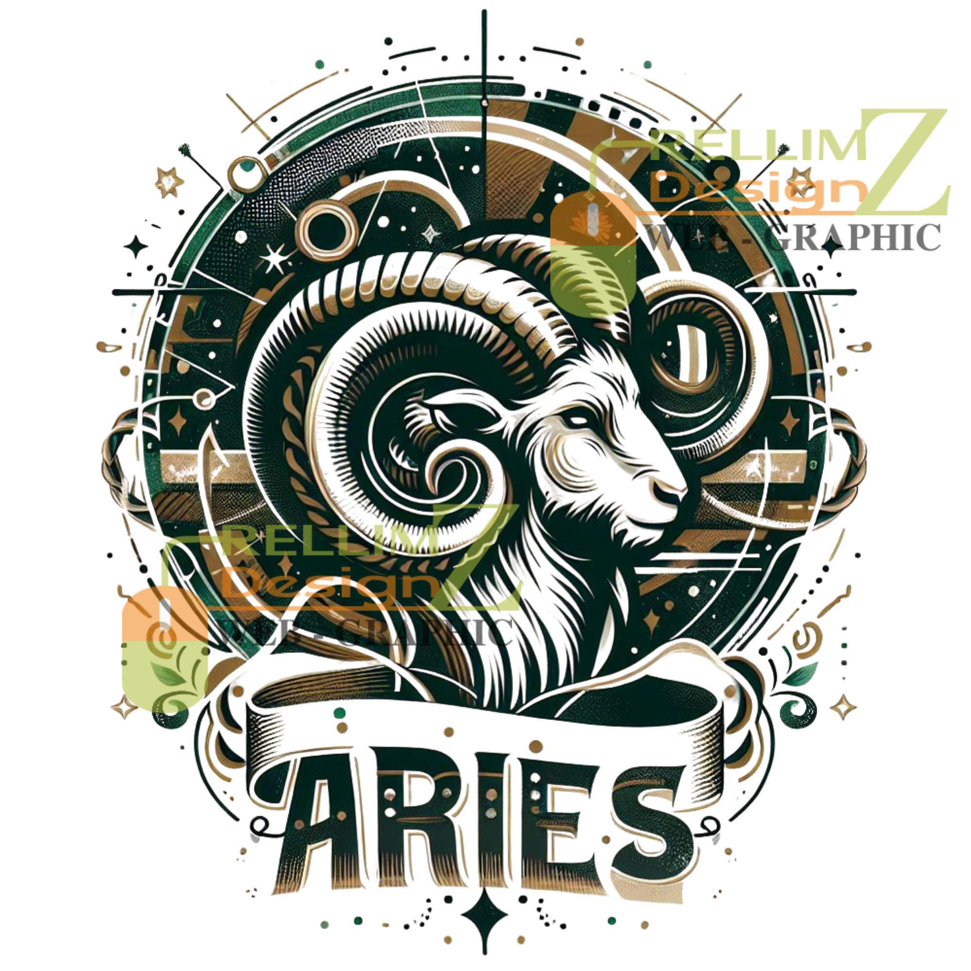 17 Designs: Ignite Your Spirit With These Bold Aries Zodiac 3d-style ...