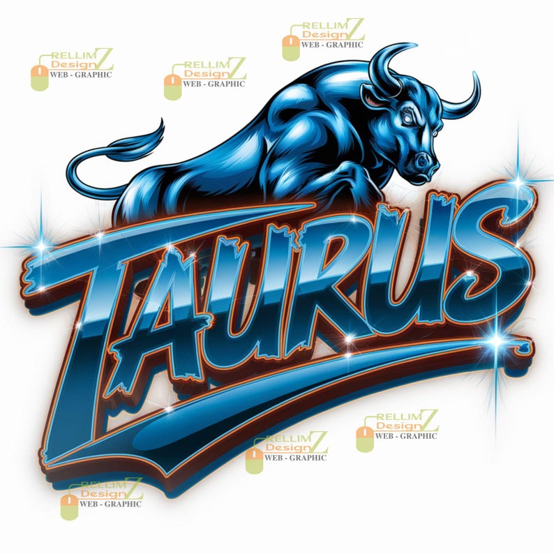 20 Taurus Zodiac Digital Design | Taurus Clipart for T-shirts, Mugs ...