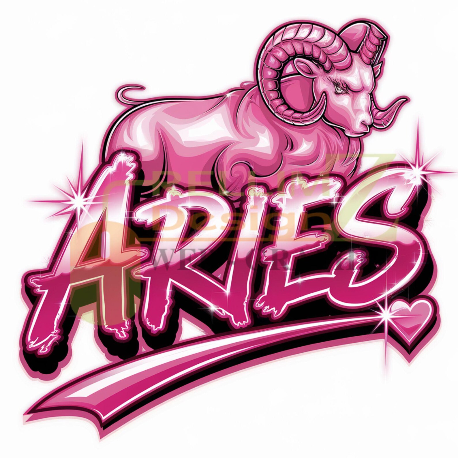 17 Designs: Ignite Your Spirit With These Bold Aries Zodiac 3d-style ...