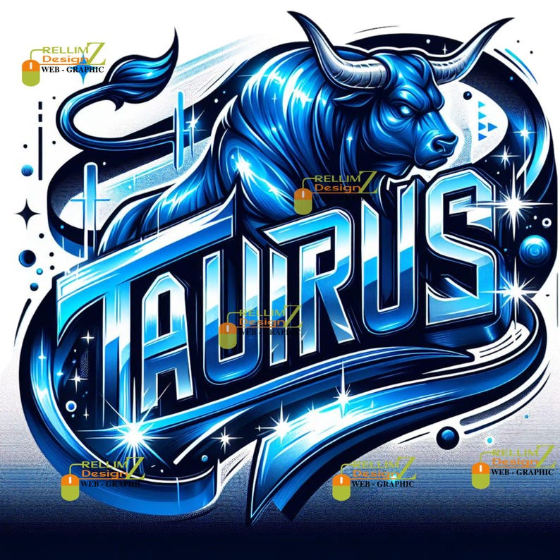 20 Taurus Zodiac Digital Design | Taurus Clipart for T-shirts, Mugs ...