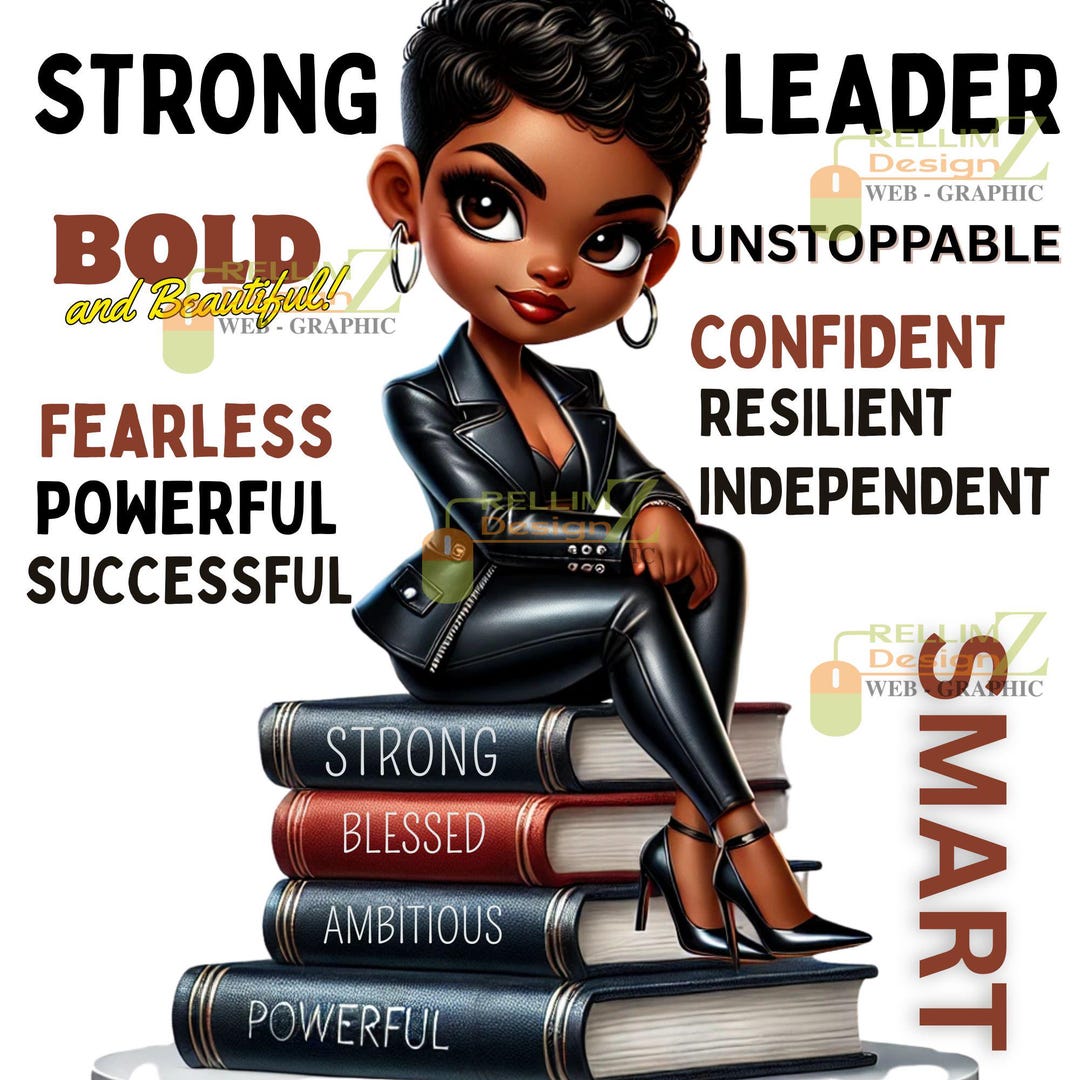 10 Confident and Inspirational Woman Chibi Art | Clipart | Decal - Etsy