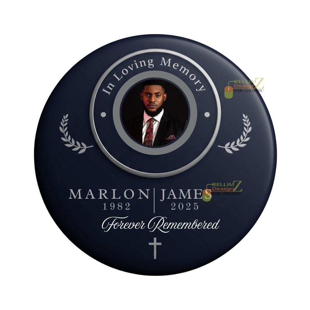 5 Memorial Button Templates for Male—honor His Legacy With Custom ...