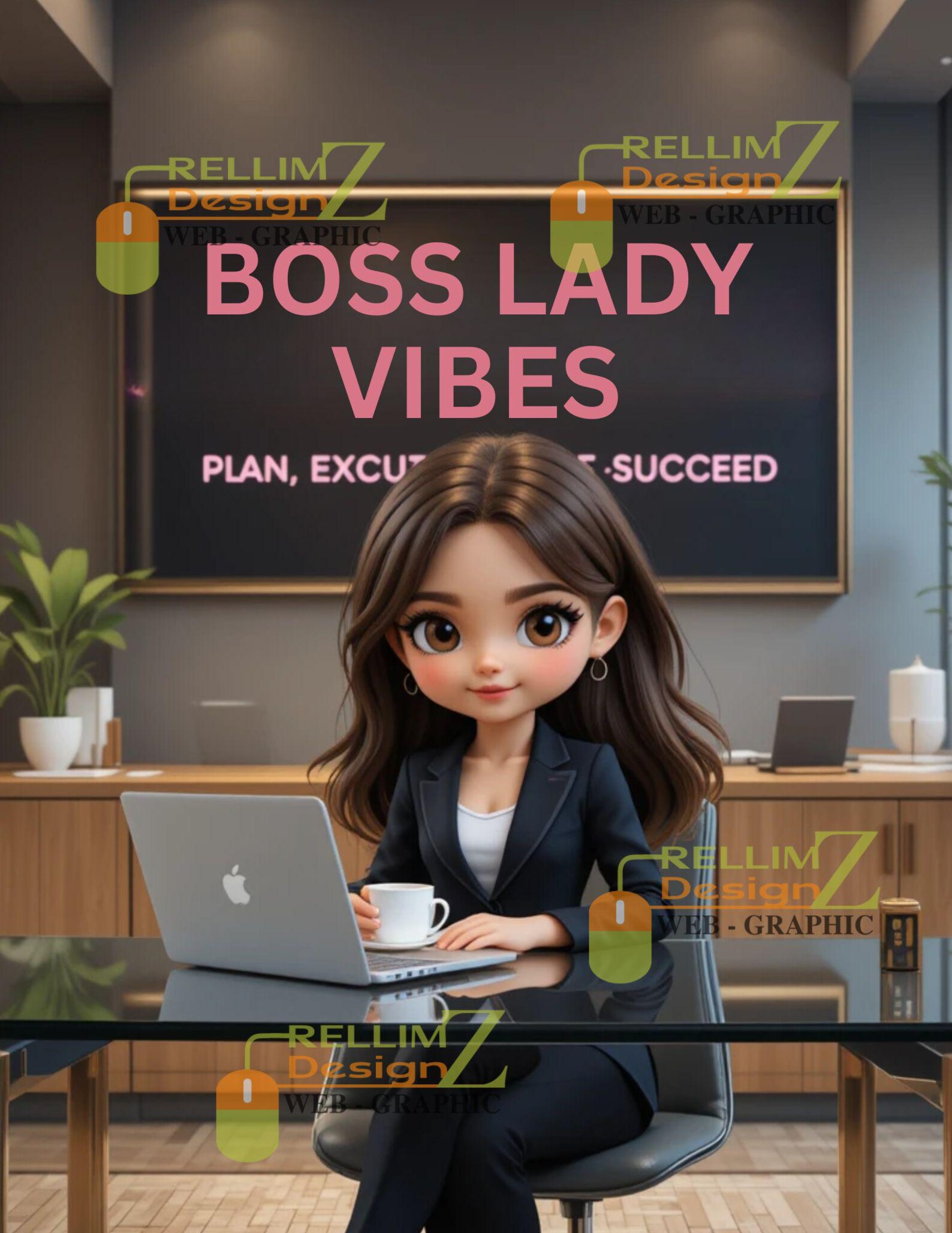 Boss Lady Journal Covers: Motivational Planner Designs (digital ...