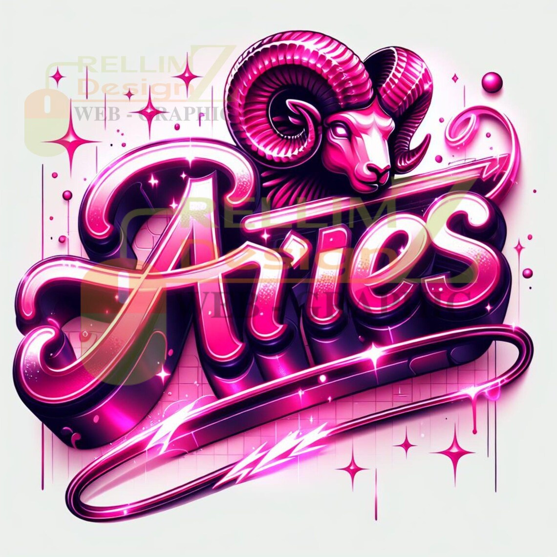 17 Designs: Ignite Your Spirit With These Bold Aries Zodiac 3d-style ...
