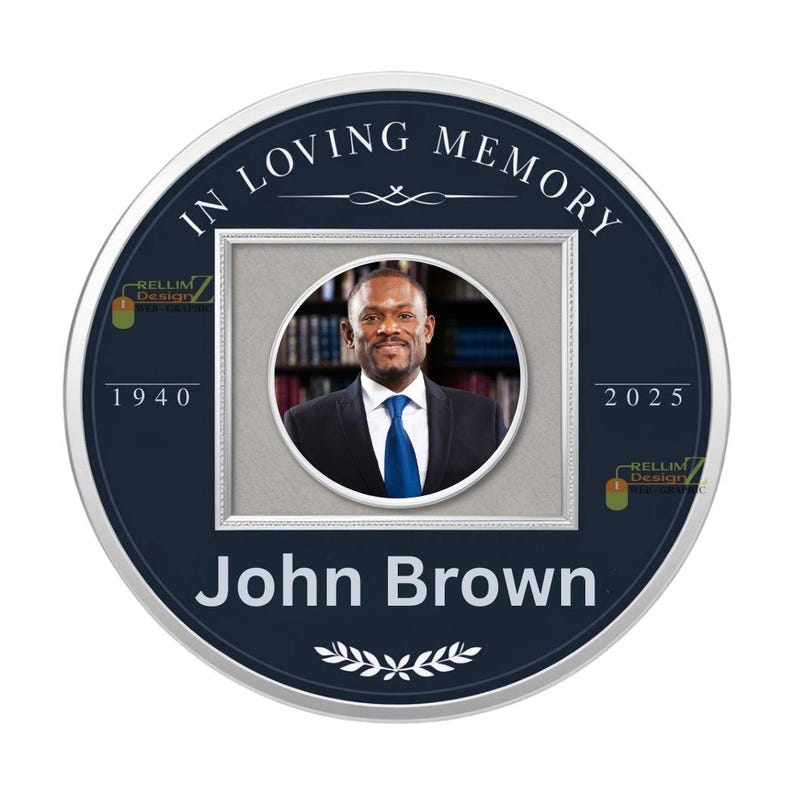 5 Memorial Button Templates for Male—honor His Legacy With Custom ...