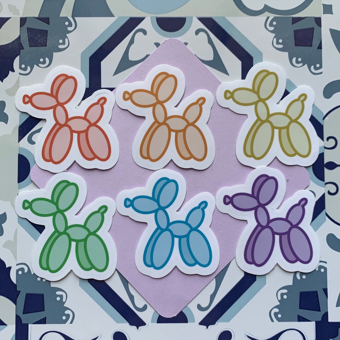 Balloon Dog Vinyl Stickers || Cute Stickers, Balloon Dog Sticker, Fun ...