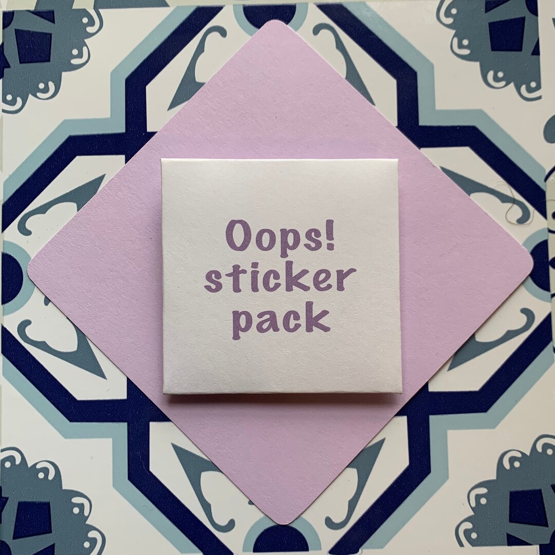 Oops Vinyl Sticker Pack 8 Stickers Oopsie Stickers, Oops Sticker Pack ...