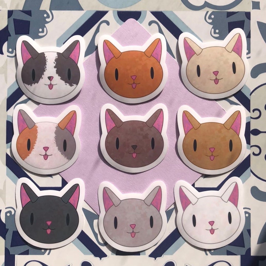 Cat Face Sticker Packs Cat Blep Stickers Cat Stickers Cat Head