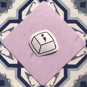 Semicolon Sticker Vinyl Stickers || Mental Health Stickers, Semicolon ...