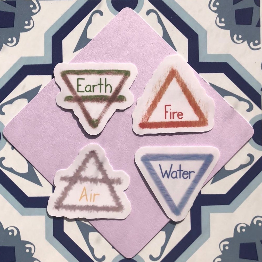 Witchcraft Element Symbols Vinyl Stickers Witchcraft Stickers, Element ...