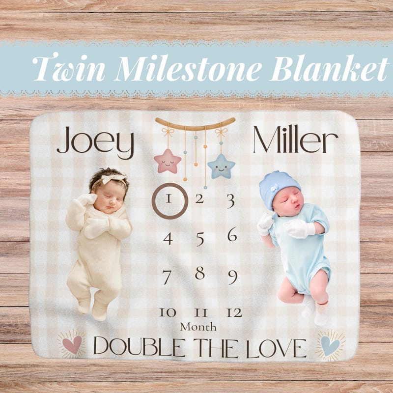 Twin Milestone Props - Etsy