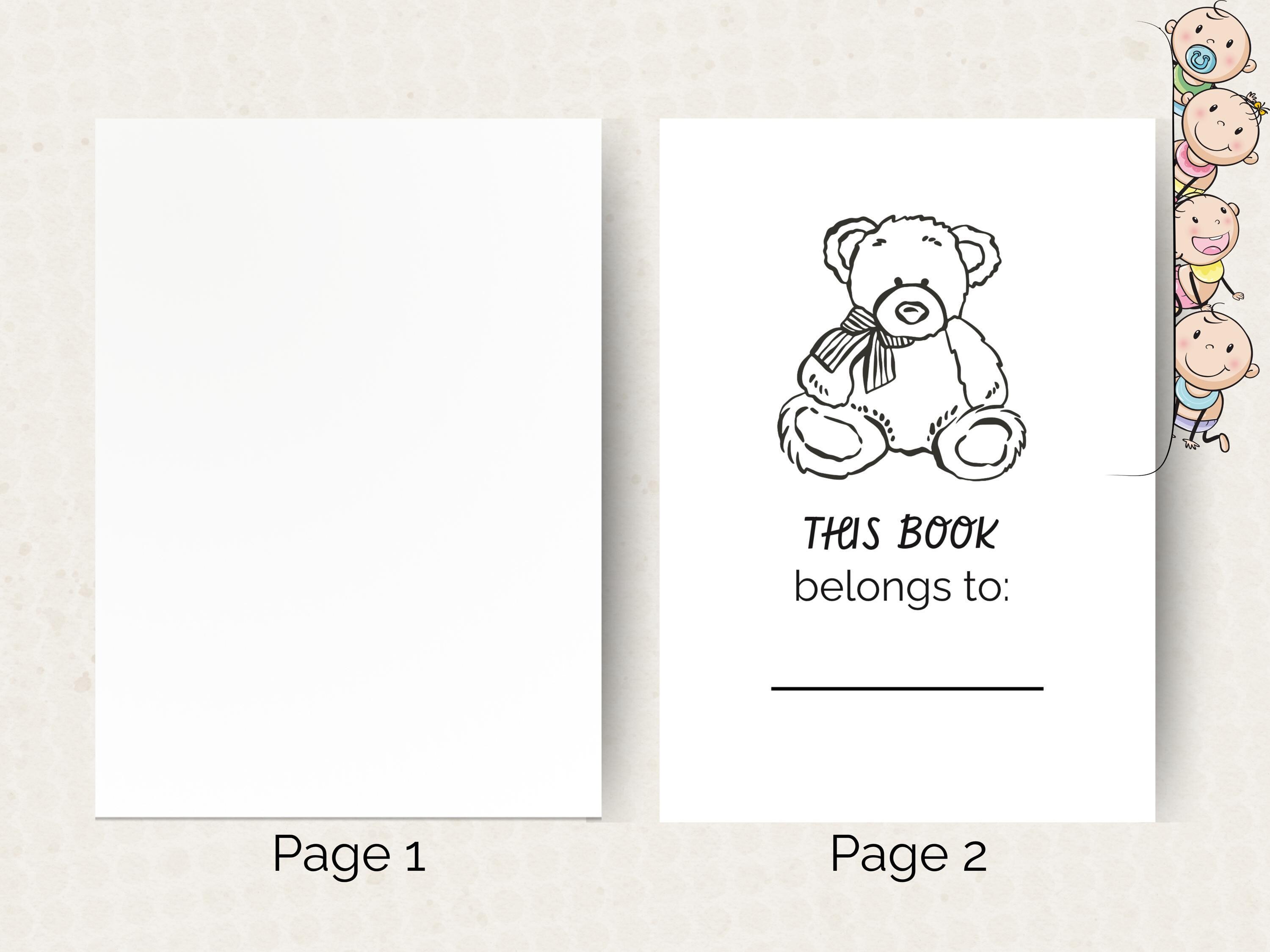 Baby Shower Activity Book Page Coloring Fun Kids Entertainment Child ...