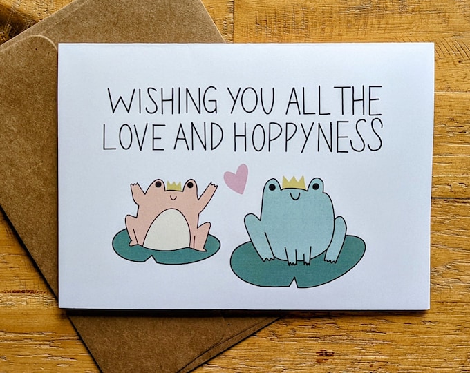 Married Frogs Valentines/engagement/wedding/anniversary Card - Etsy