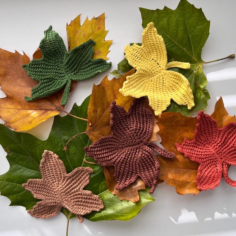 Crochet Maple Leaf - Etsy