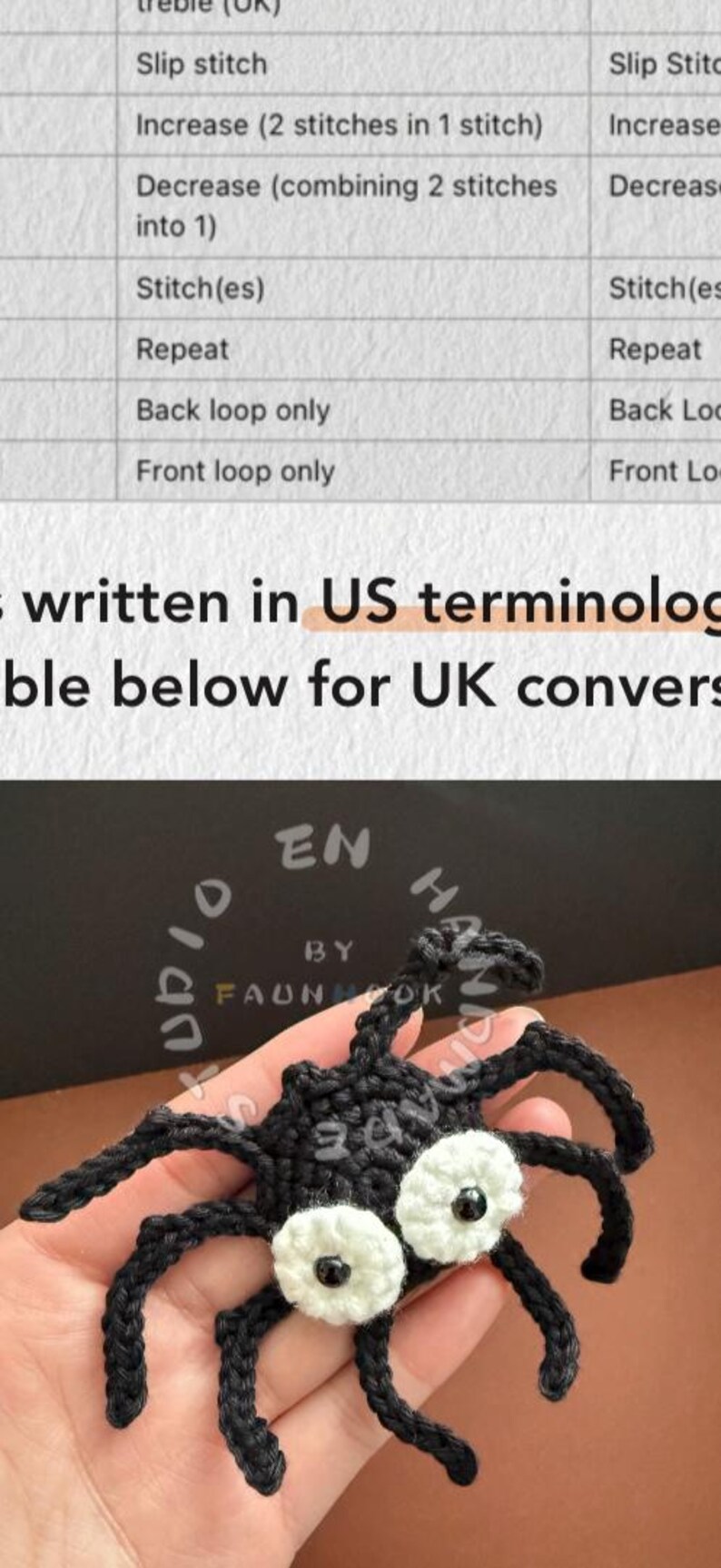 Googly Eyed Spider Crochet Pattern: Amigurumi PDF, Beginner Tutorial ...