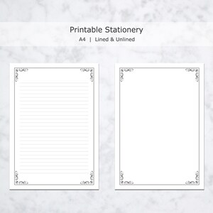 Minimalist Printable Stationery, Simple Writing Paper, Journal Paper ...