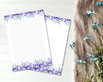 Minimalist Printable Stationery, Simple Writing Paper, Lined & Unlined ...