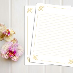 Minimalist Printable Stationery, Simple Writing Paper, Lined & Unlined ...