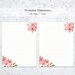 Pink Rose Printable Stationery Floral Writing Paper - Etsy