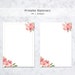 Pink Rose Printable Stationery Floral Writing Paper - Etsy