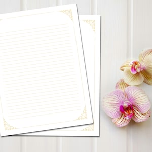 Minimalist Printable Stationery, Simple Writing Paper, Lined & Unlined ...